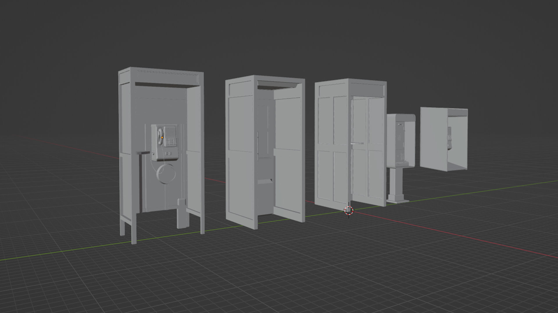 Phone Booth Asset Pack free 3D model | CGTrader
