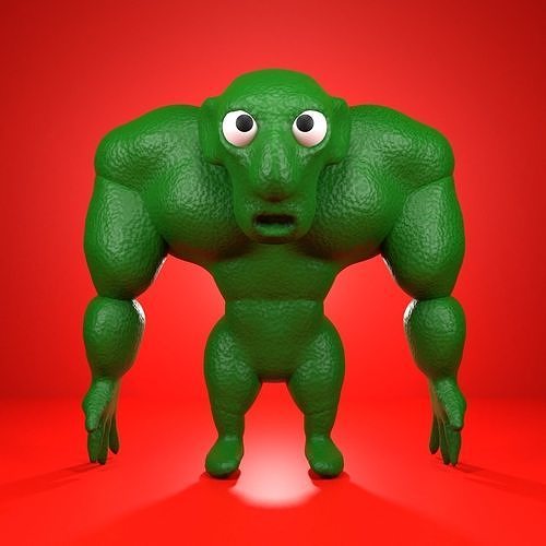 Green Monster Character 3D model | CGTrader