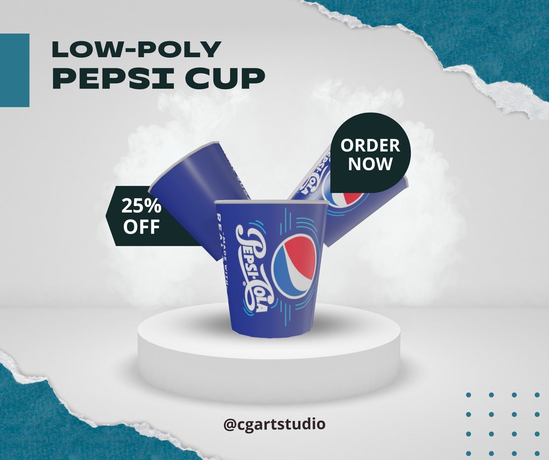3D model Low Poly Pepsi Cup 3D Model - Game Ready VR / AR / low-poly ...