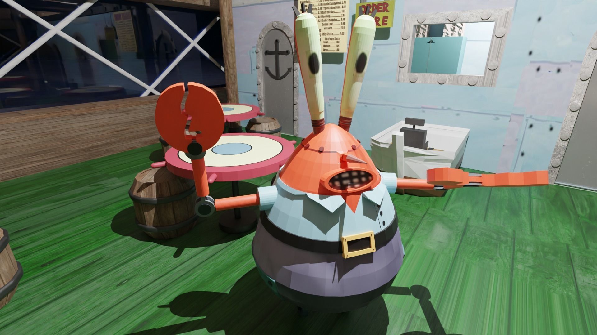 3D model Imitation Krabs VR / AR / low-poly | CGTrader