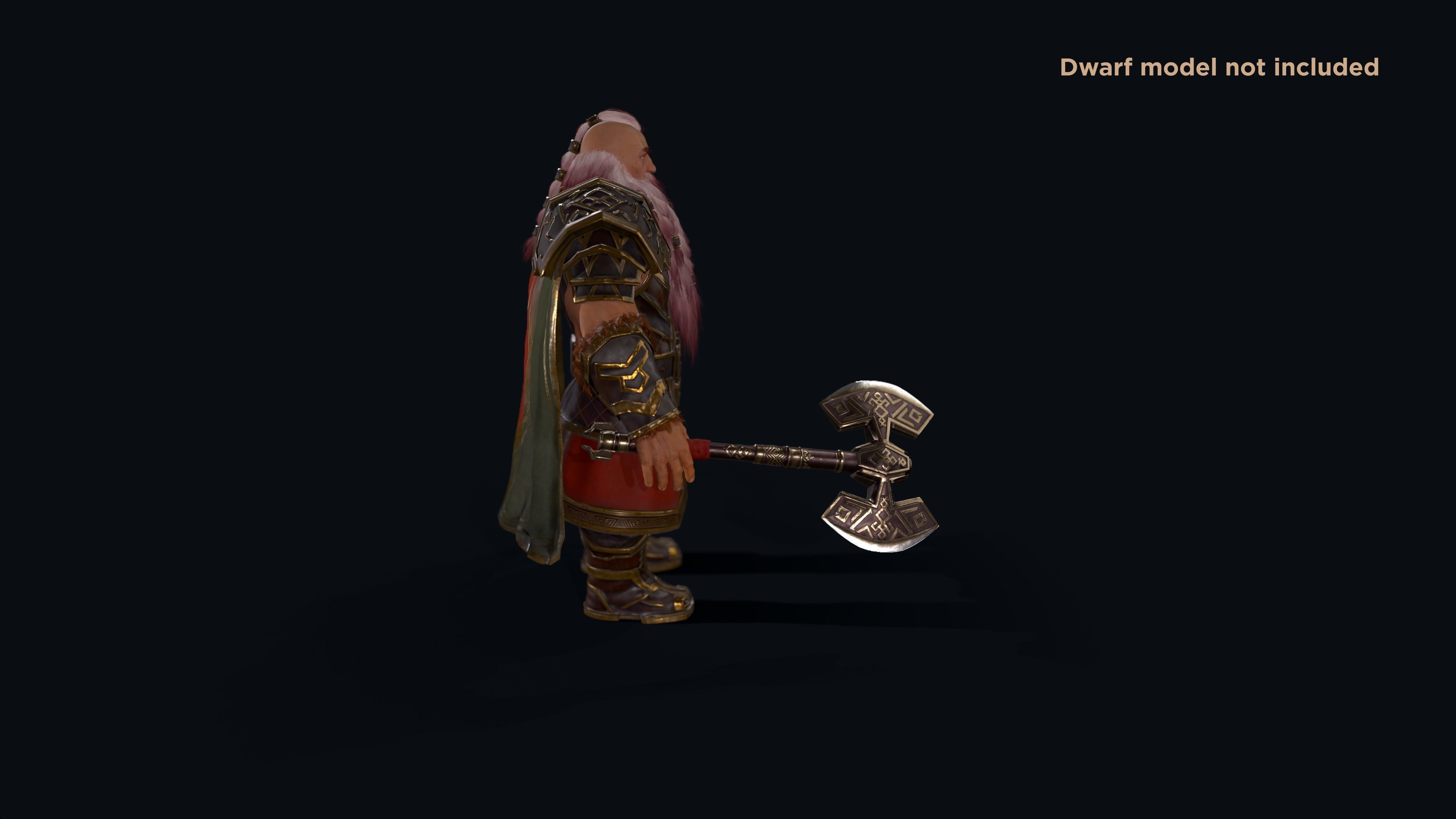 3D model Dwarf ax VR / AR / low-poly | CGTrader