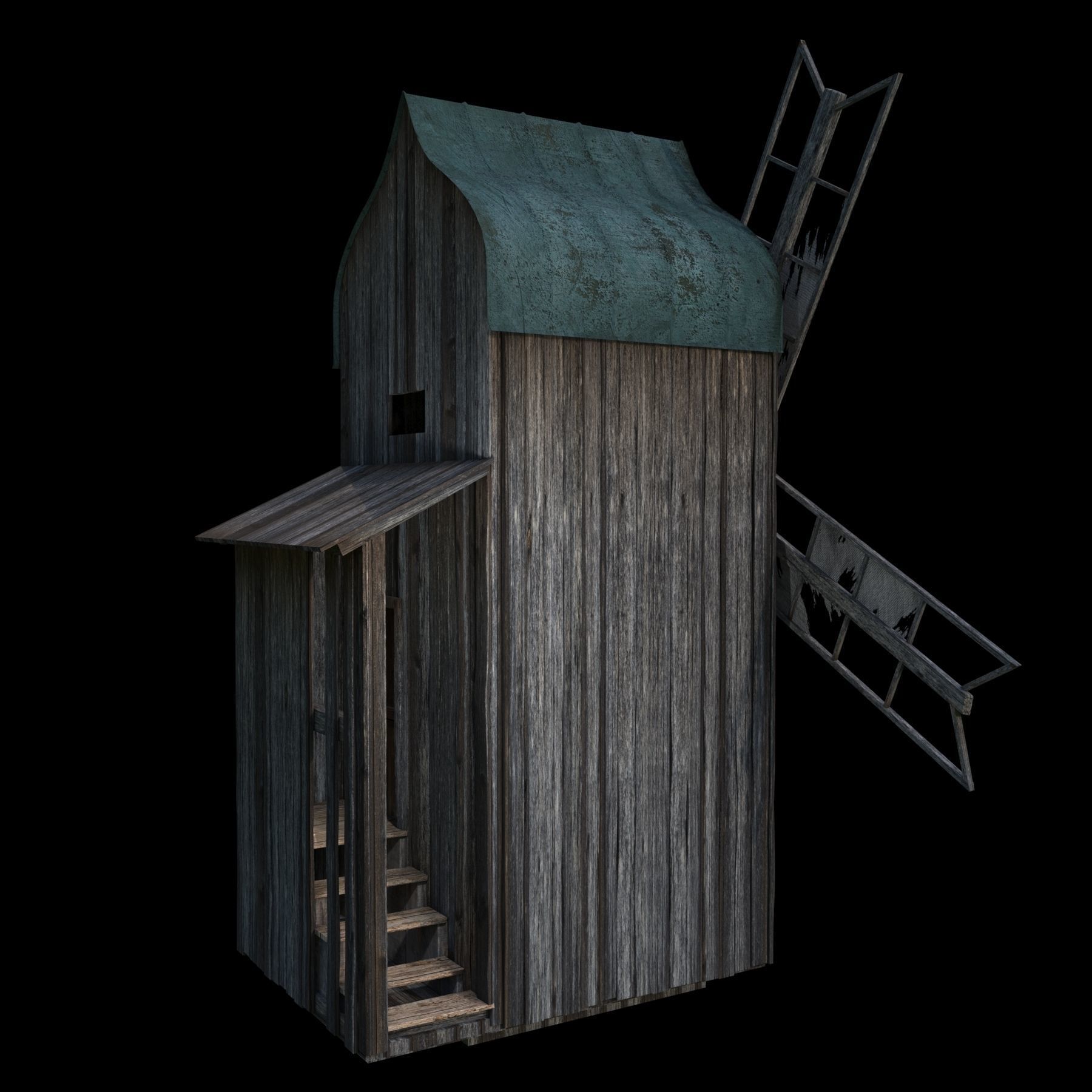 Old wind mill 3D model | CGTrader