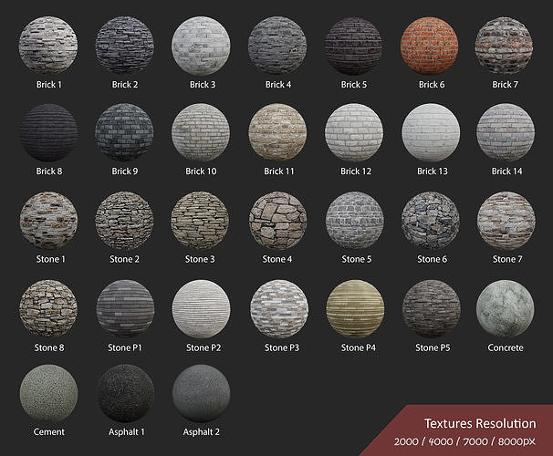 Stone and Brick Material 3D model | CGTrader