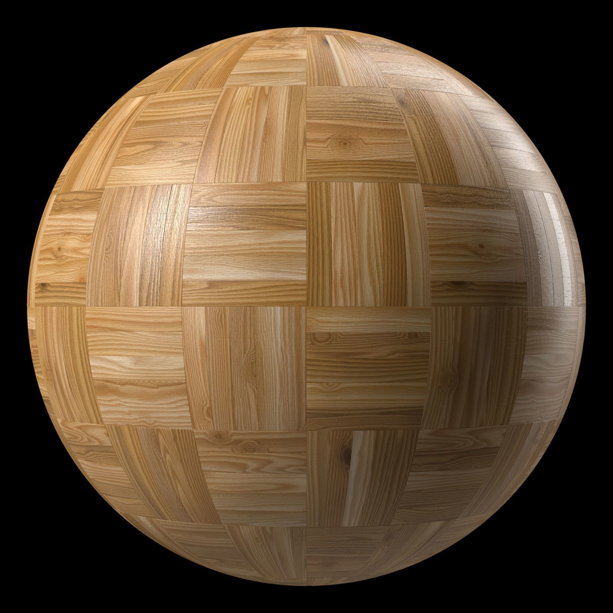 3D model Parquet 22- By 3 color wood Materials PBR 4k Seamless VR / AR ...
