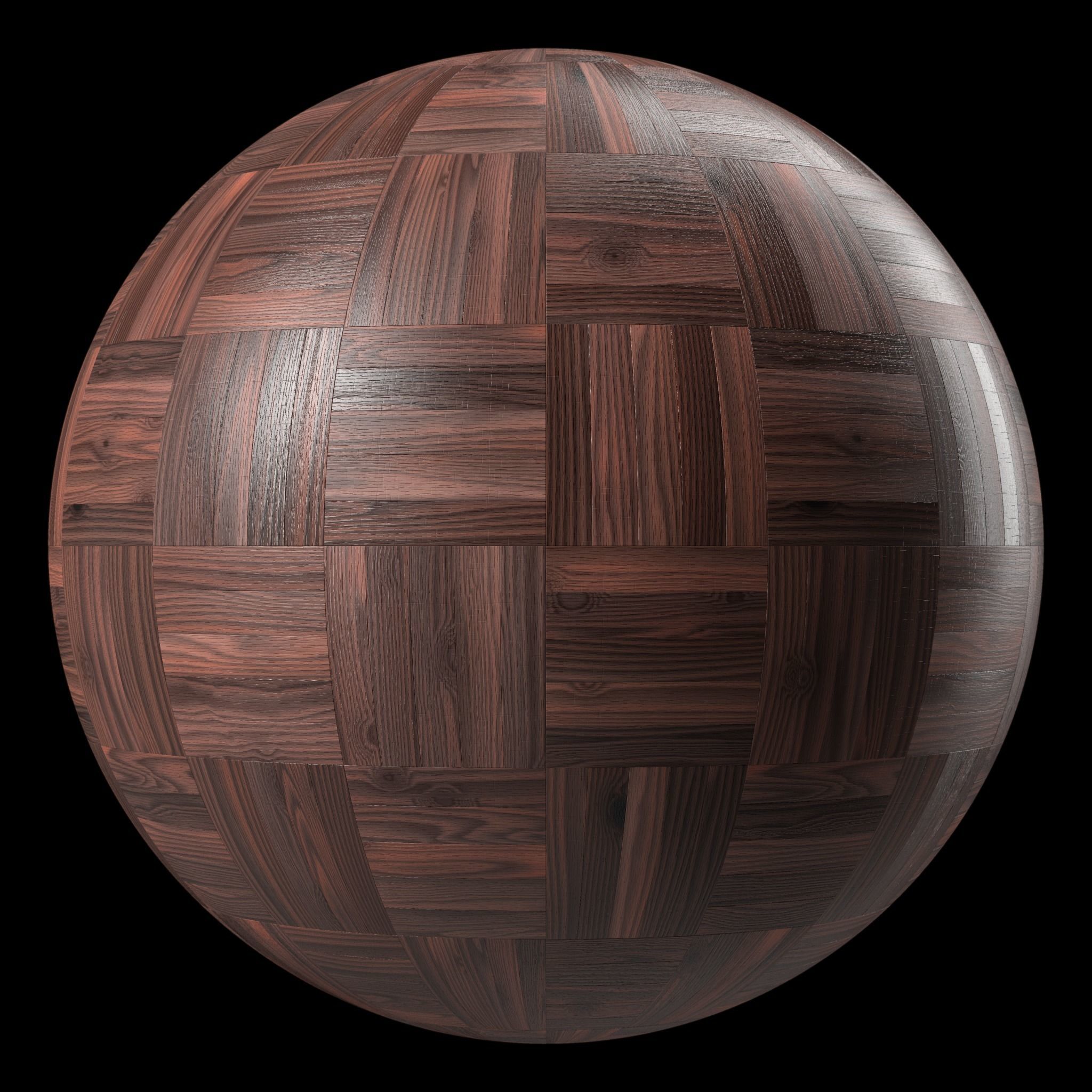 3D model Parquet 22- By 3 color wood Materials PBR 4k Seamless VR / AR ...