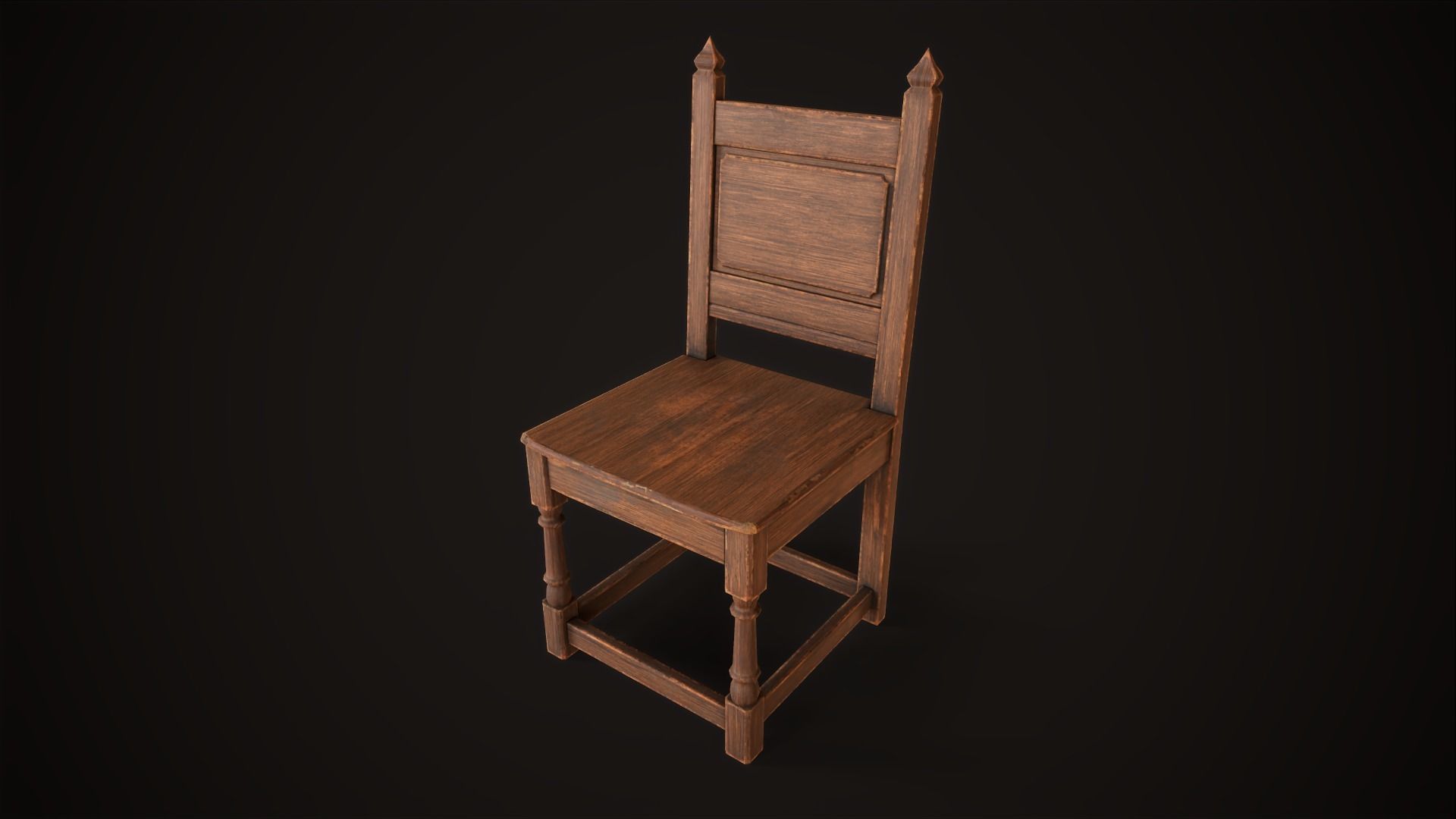 3D model Medieval old chair VR / AR / low-poly | CGTrader
