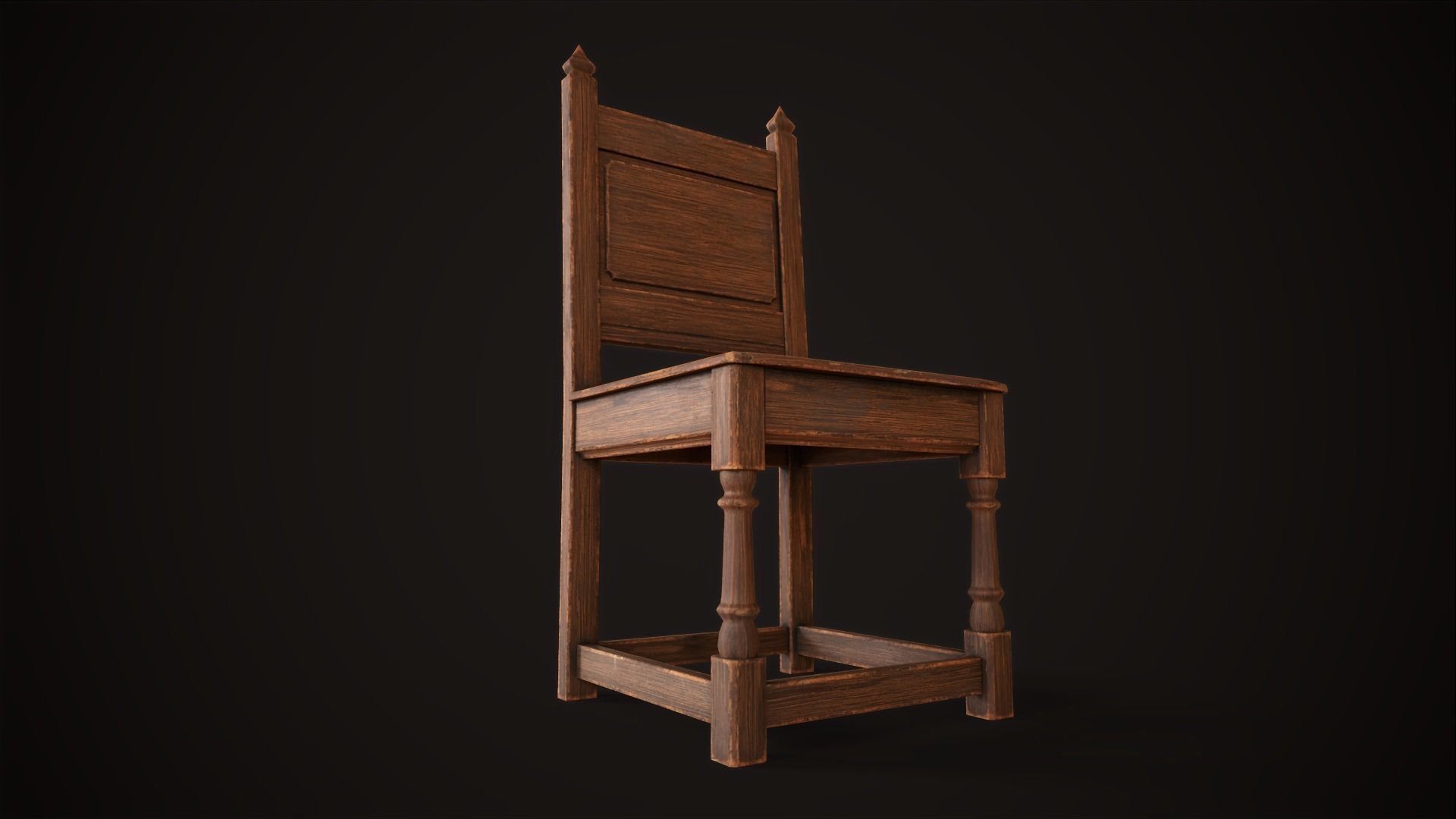 3D model Medieval old chair VR / AR / low-poly | CGTrader
