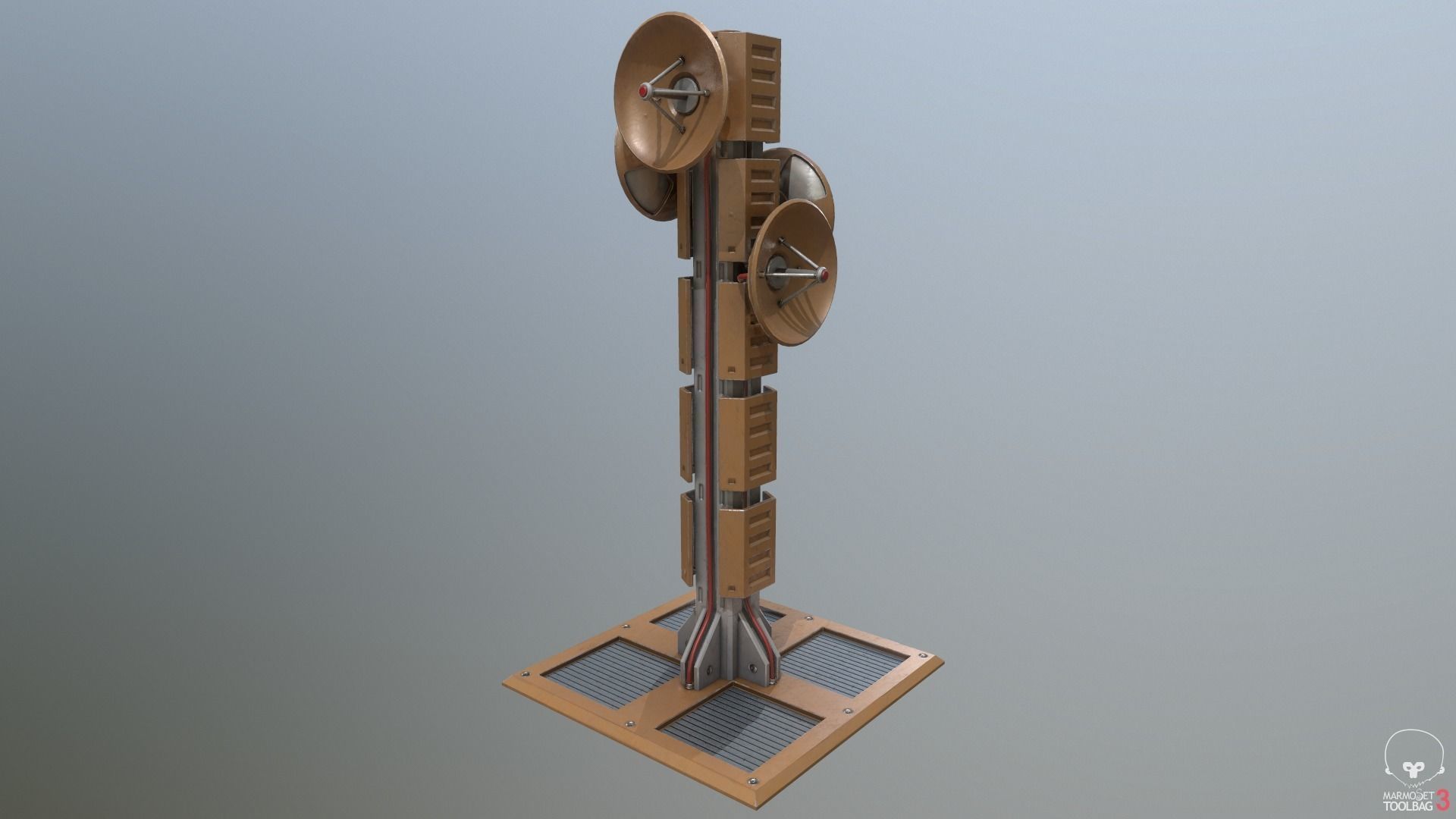 3D model Sci Fi Communications Tower VR / AR / low-poly | CGTrader