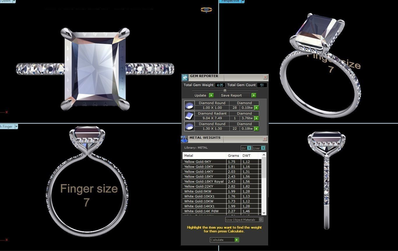Engagement ring 3D cad file ready to print 3D model 3D printable | CGTrader