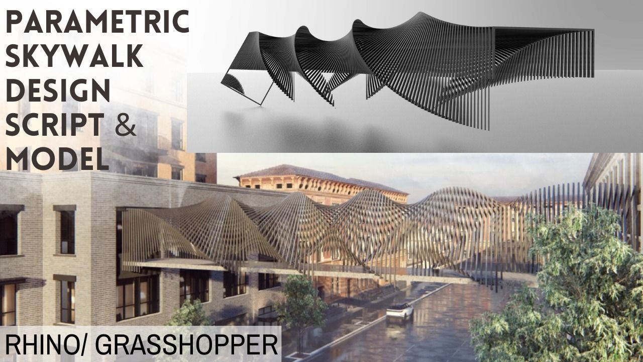 Parametric Skywalk Design Grasshopper Definition 3D model 3D model | CGTrader
