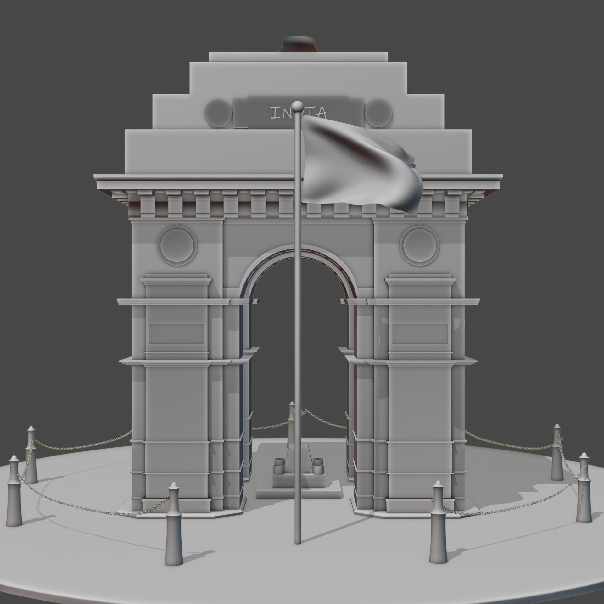 3D model The India Gate VR / AR / low-poly | CGTrader