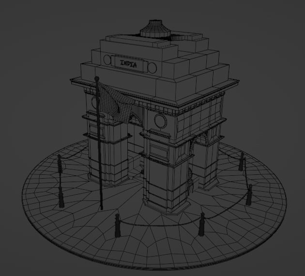 3D model The India Gate VR / AR / low-poly | CGTrader