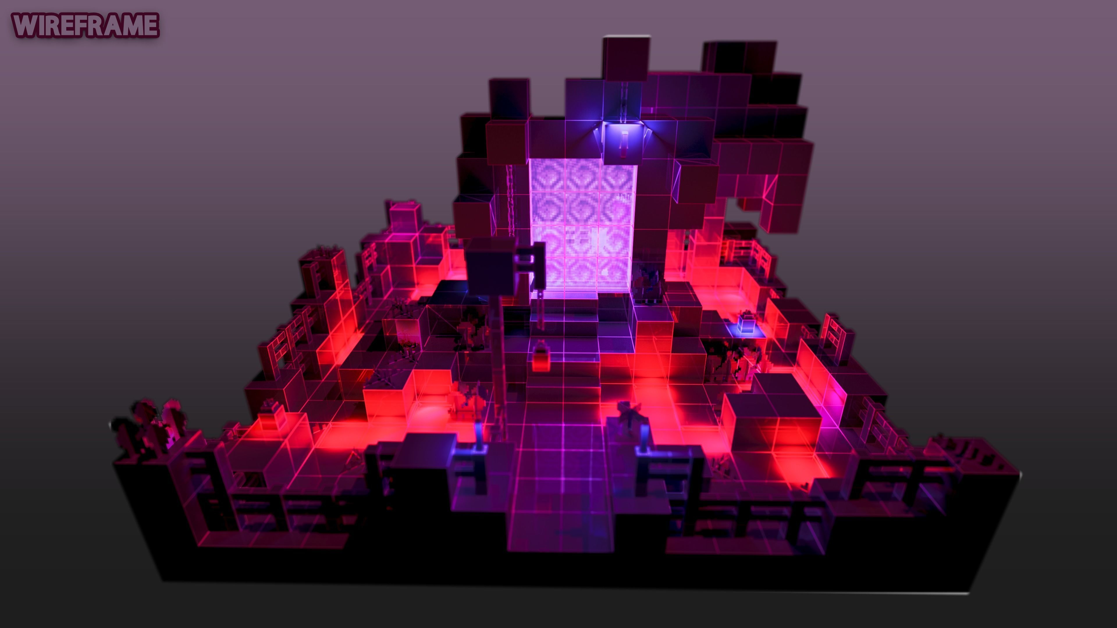 3D model Minecraft Portal Tile VR / AR / low-poly | CGTrader