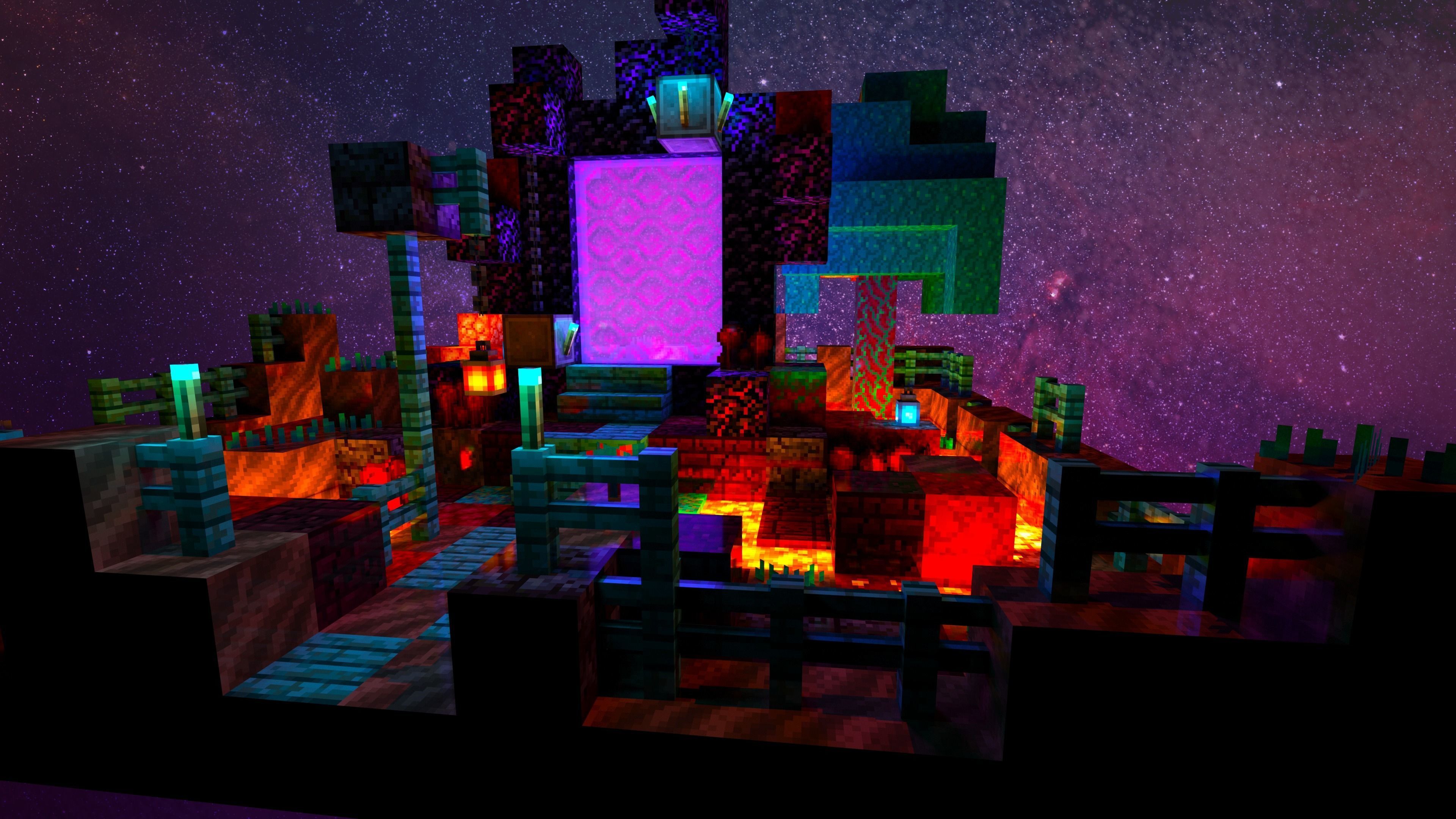 3D model Minecraft Portal Tile VR / AR / low-poly | CGTrader