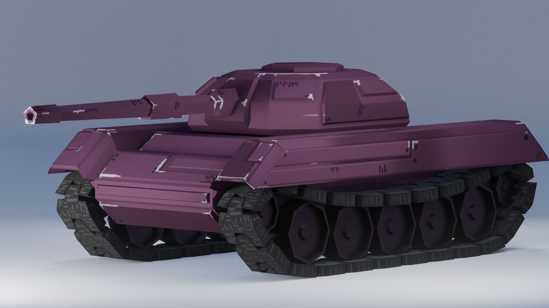 T55 - Stylized Tank 3D Model free VR / AR / low-poly 3D model rigged ...