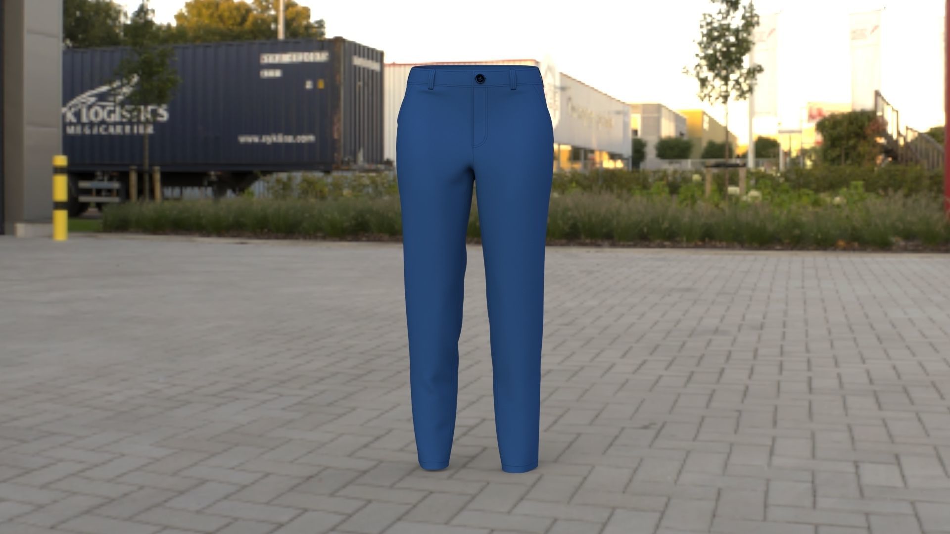 Simple Pants Outfit Street Style 3D model | CGTrader