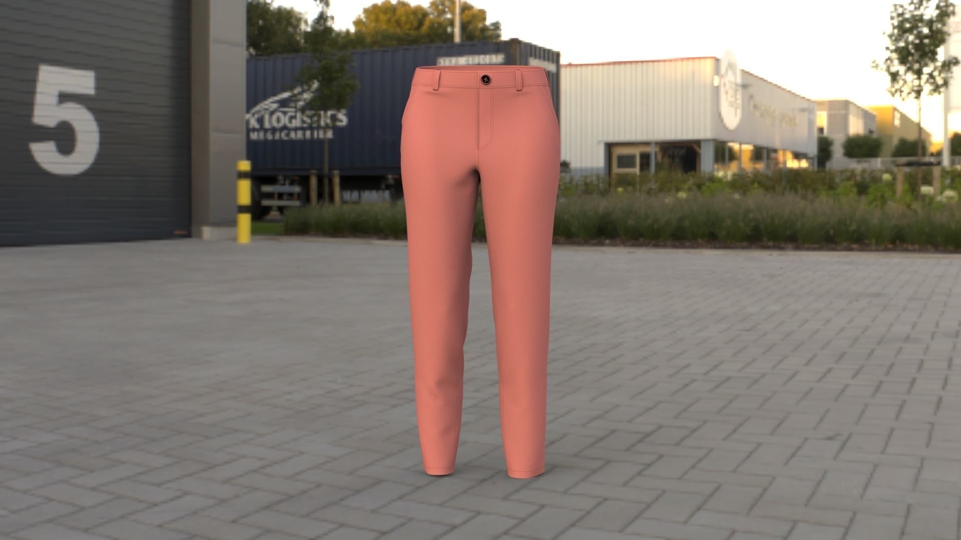 Simple Pants Outfit Street Style 3D model | CGTrader