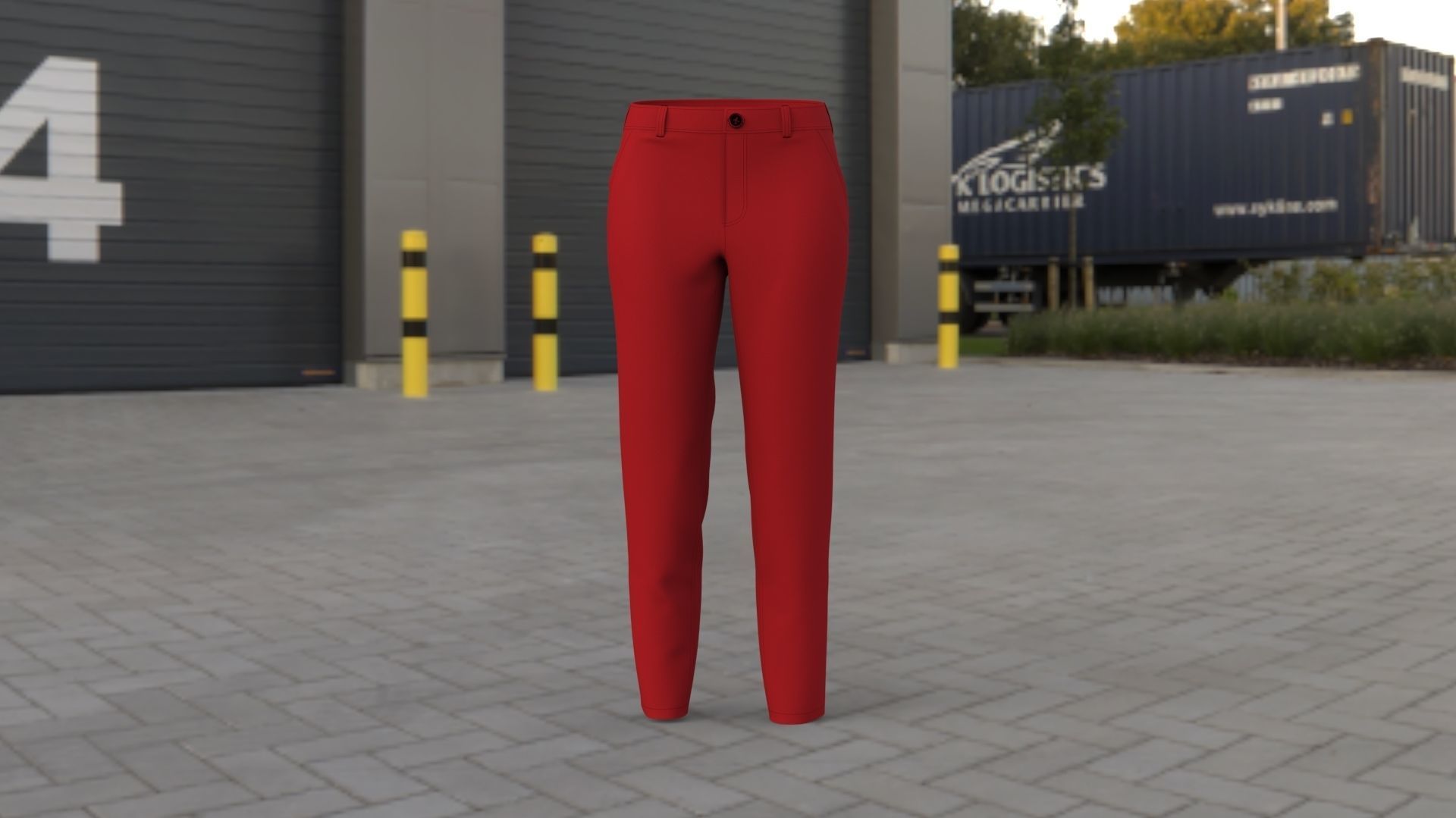 Simple Pants Outfit Street Style 3D model | CGTrader