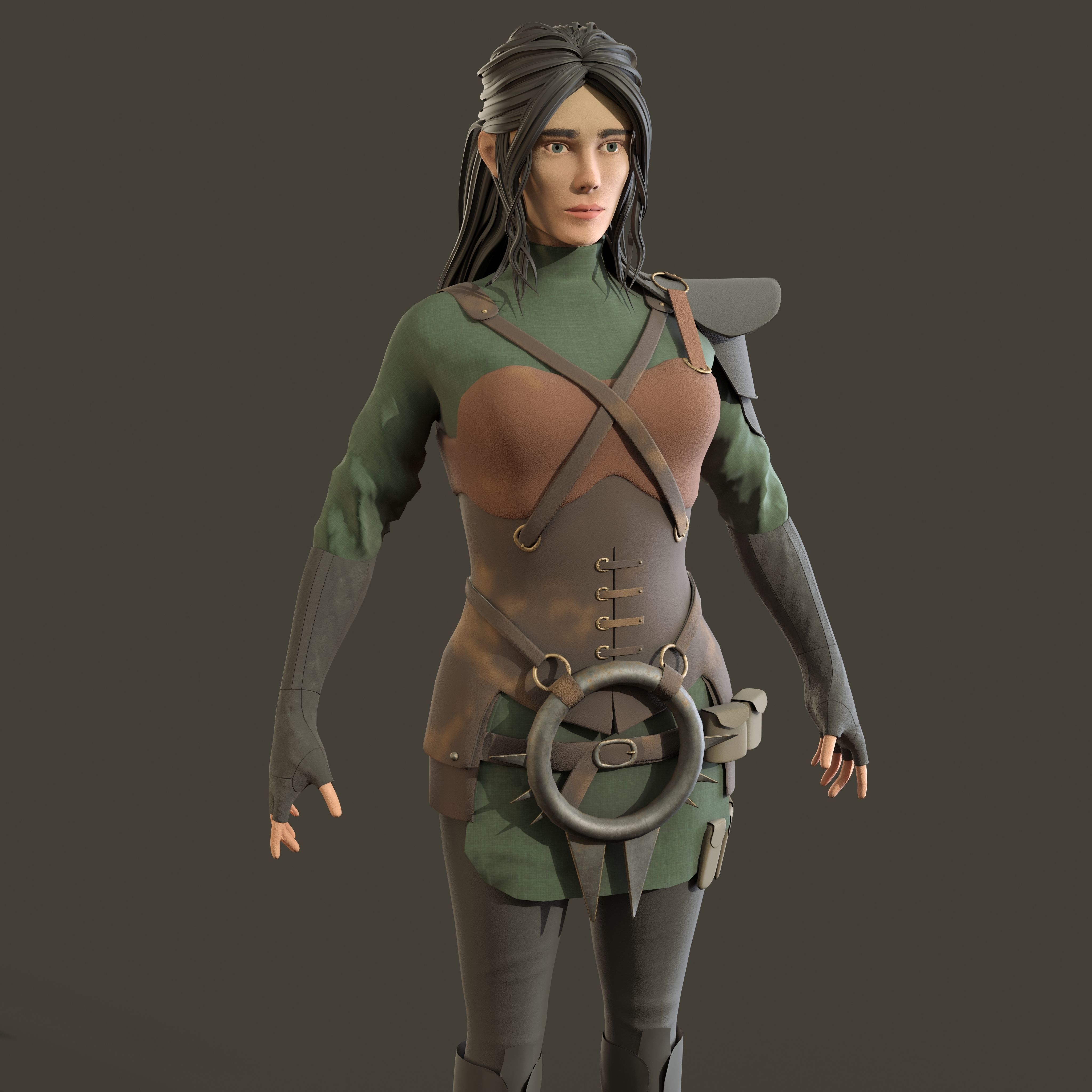 Game Ready Character female free VR / AR / low-poly 3D model | CGTrader