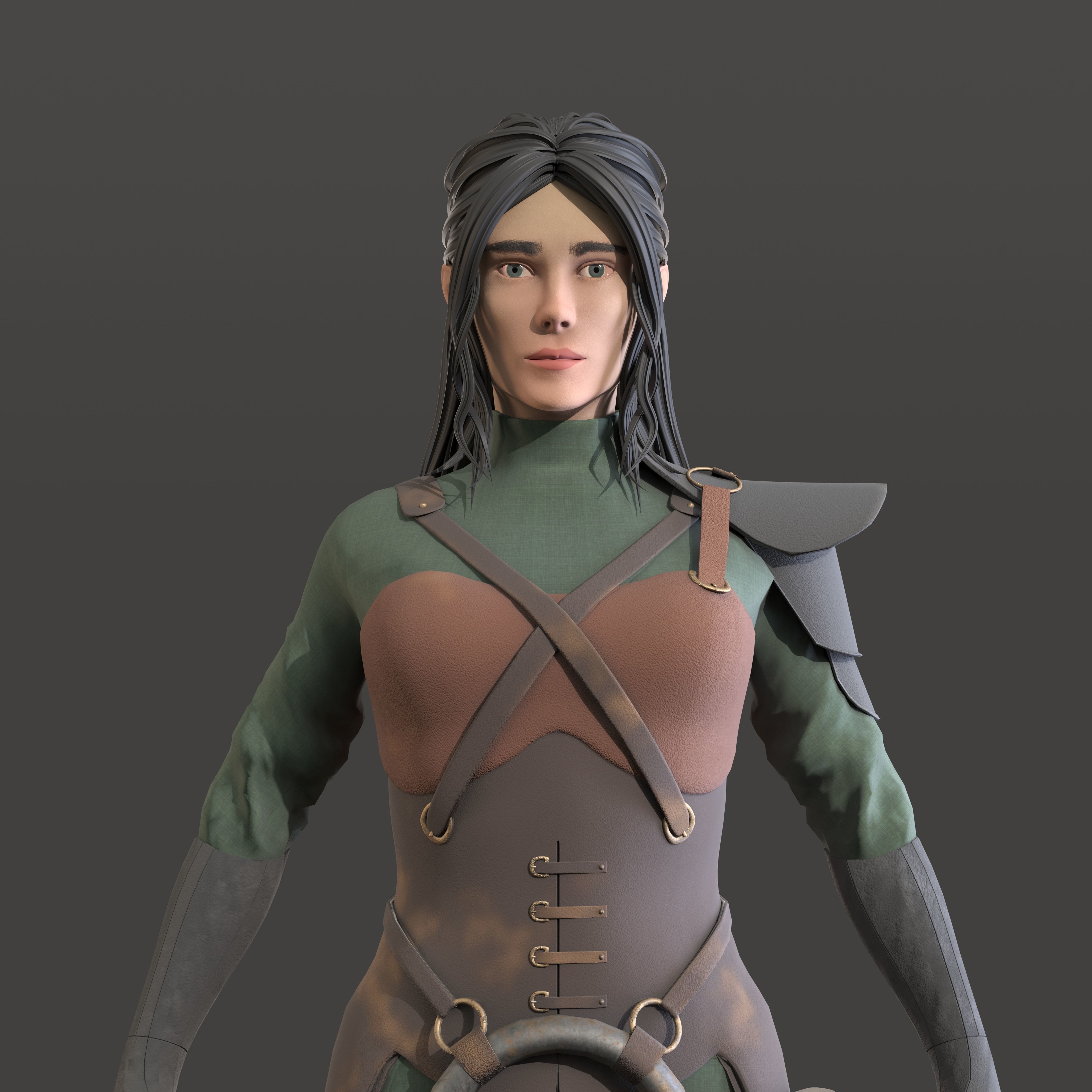 Game Ready Character female free VR / AR / low-poly 3D model | CGTrader