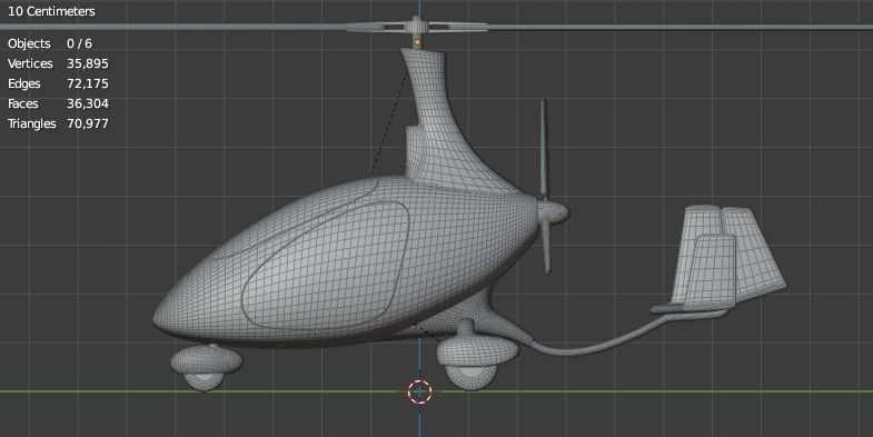 3D model Helicopter - Cavalon Autogyro VR / AR / low-poly | CGTrader