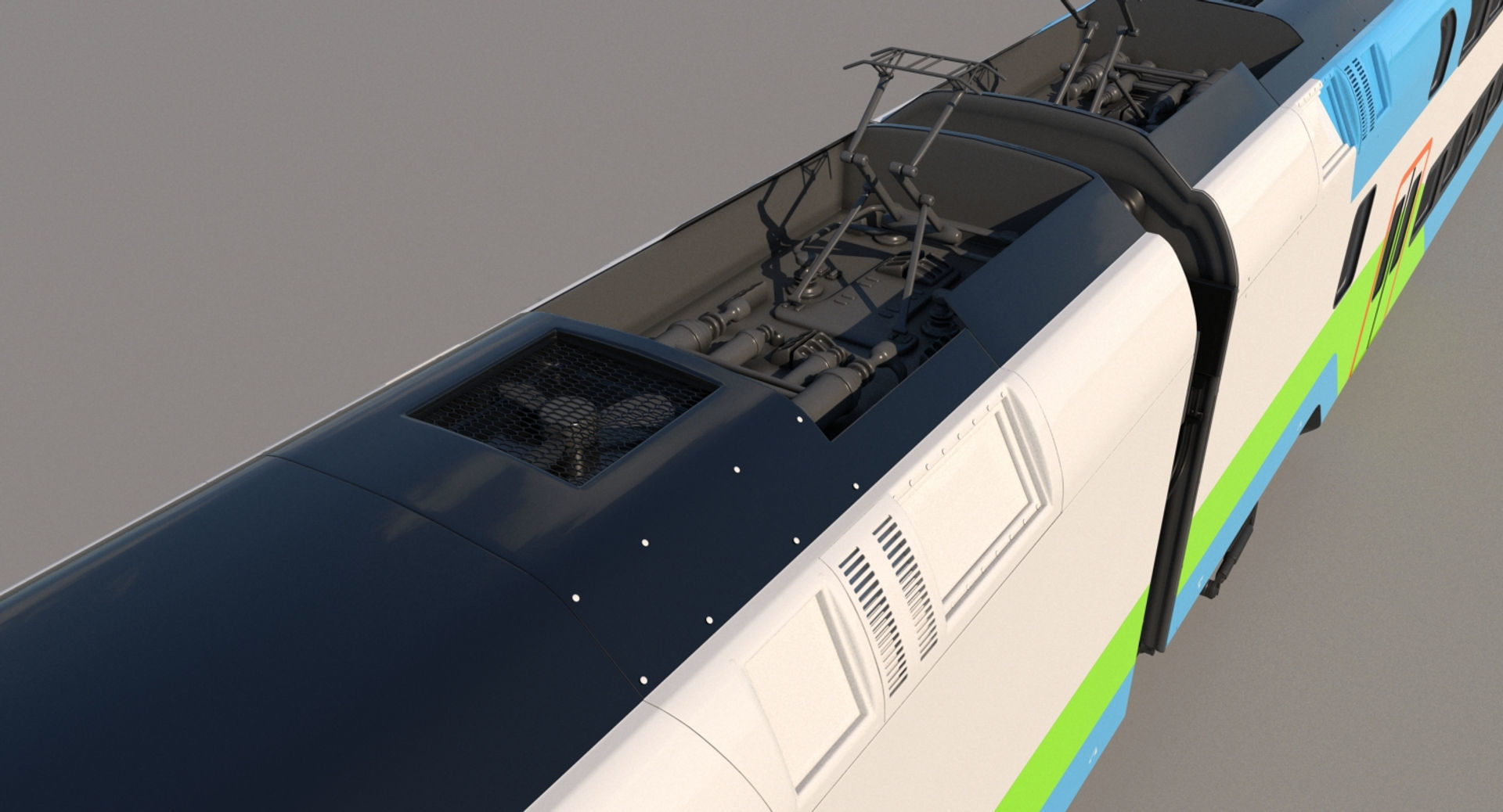 Stadler Dosto Double Decker Passenger Train 3D model | CGTrader