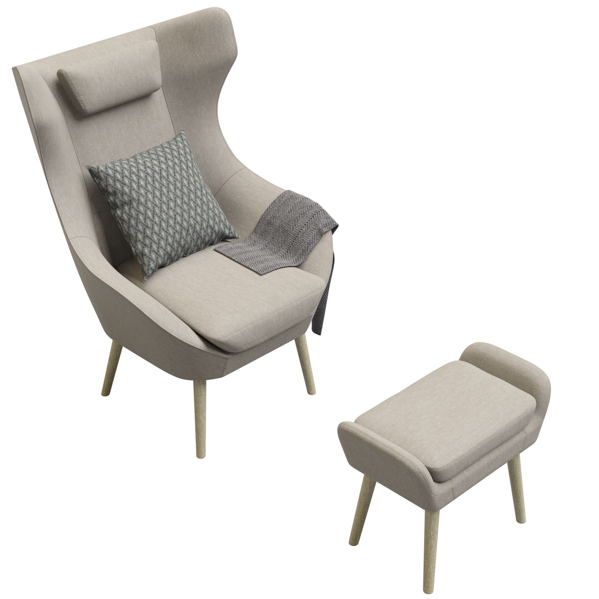Scandi Armchair 3D model | CGTrader
