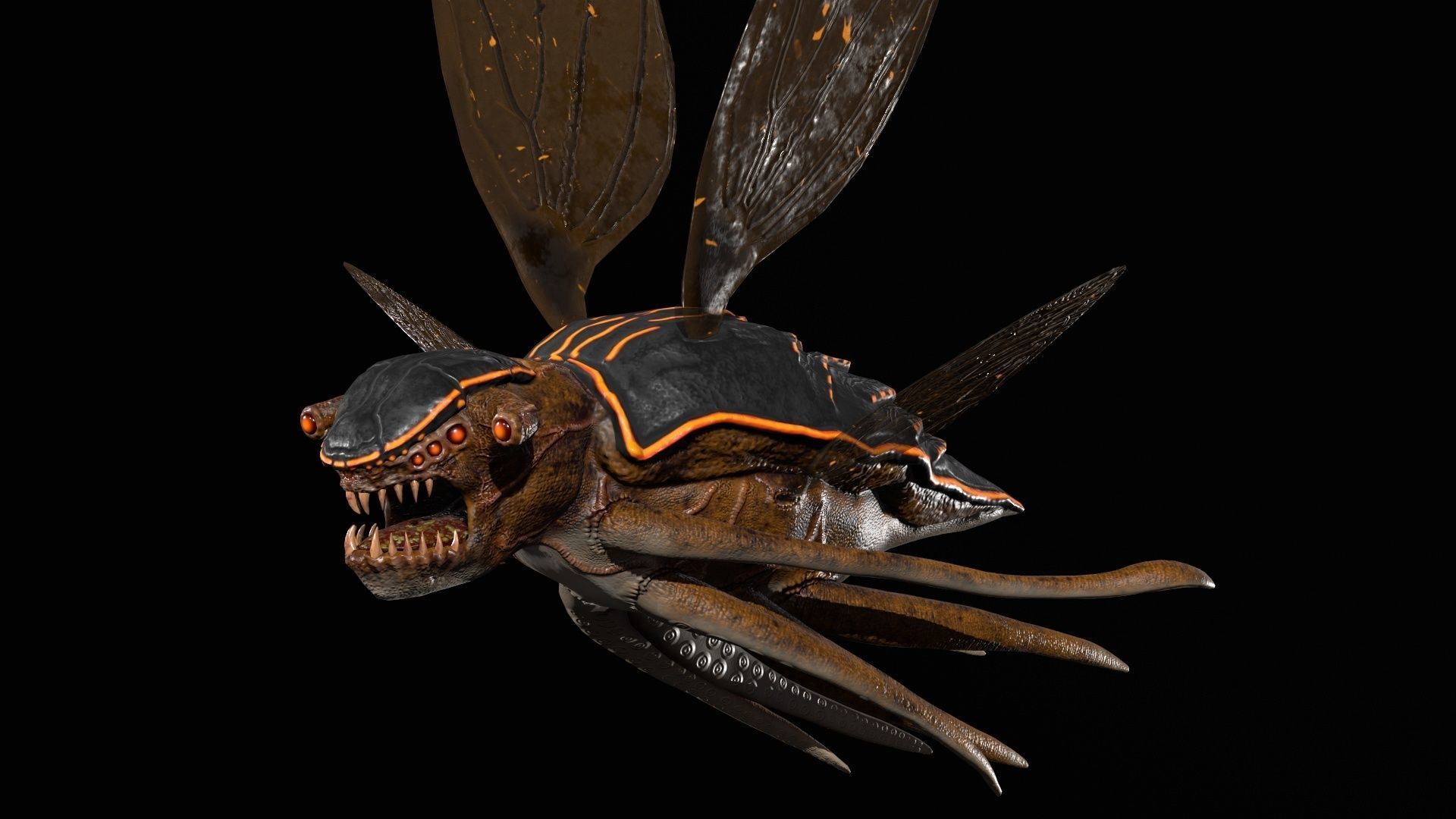 3D model Bug 5 flying insect with wings VR / AR / low-poly | CGTrader