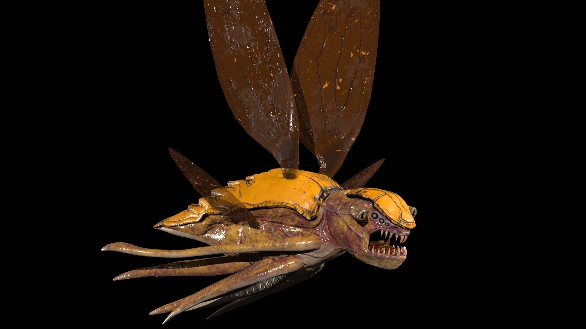 3D model Bug 5 flying insect with wings VR / AR / low-poly | CGTrader