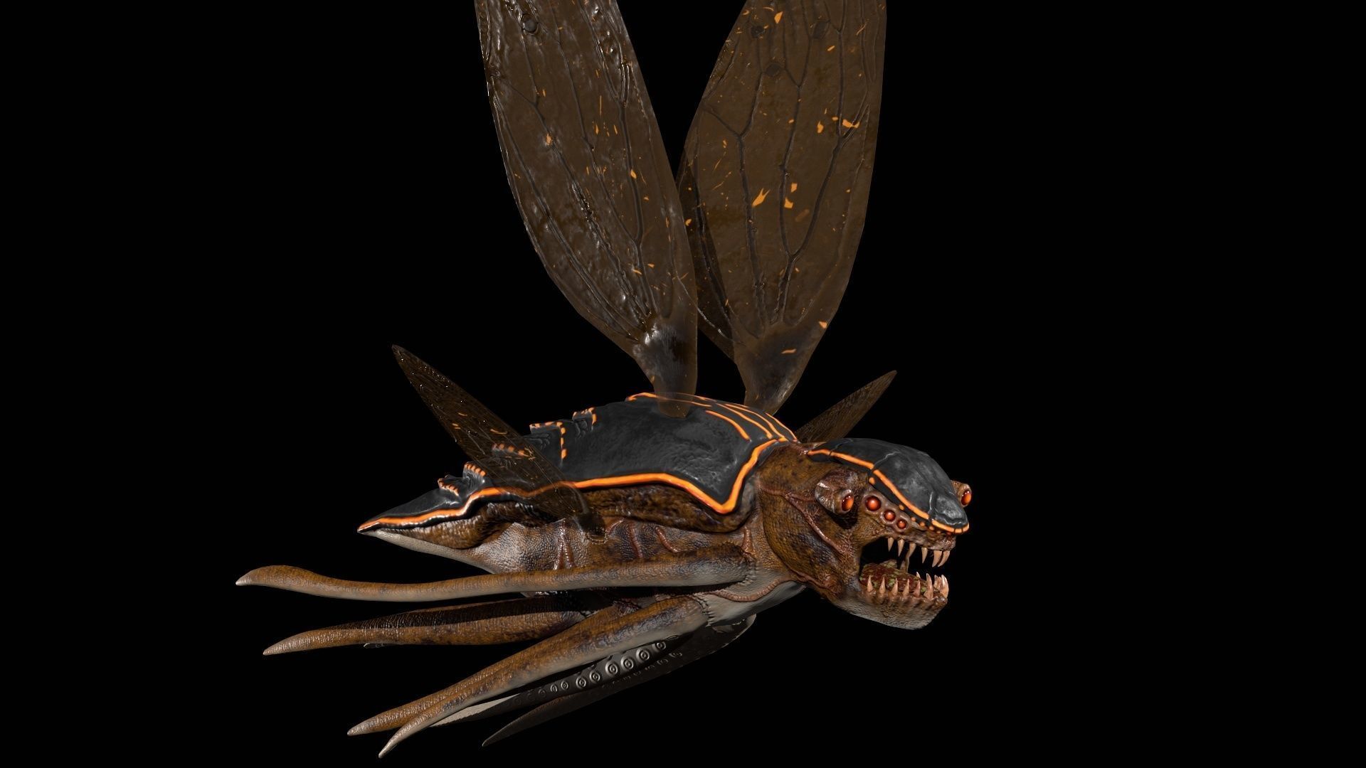 3D model Bug 5 flying insect with wings VR / AR / low-poly | CGTrader