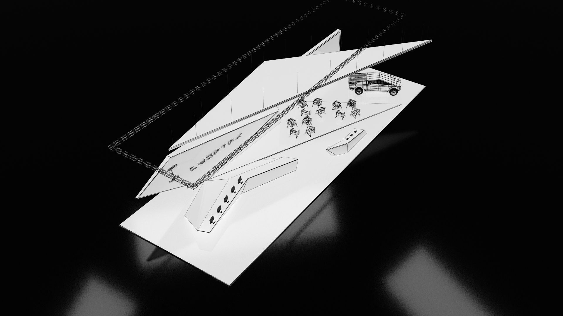 3D MODEL EXHIBITION STAND 3D model rigged | CGTrader