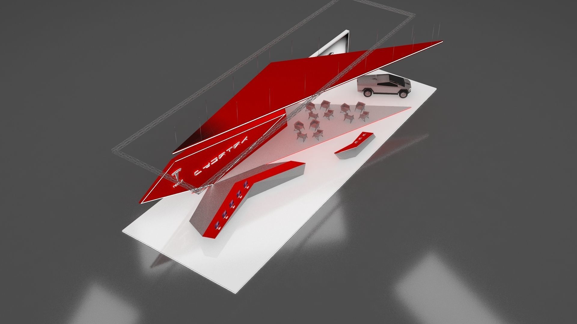 3D MODEL EXHIBITION STAND 3D model rigged | CGTrader