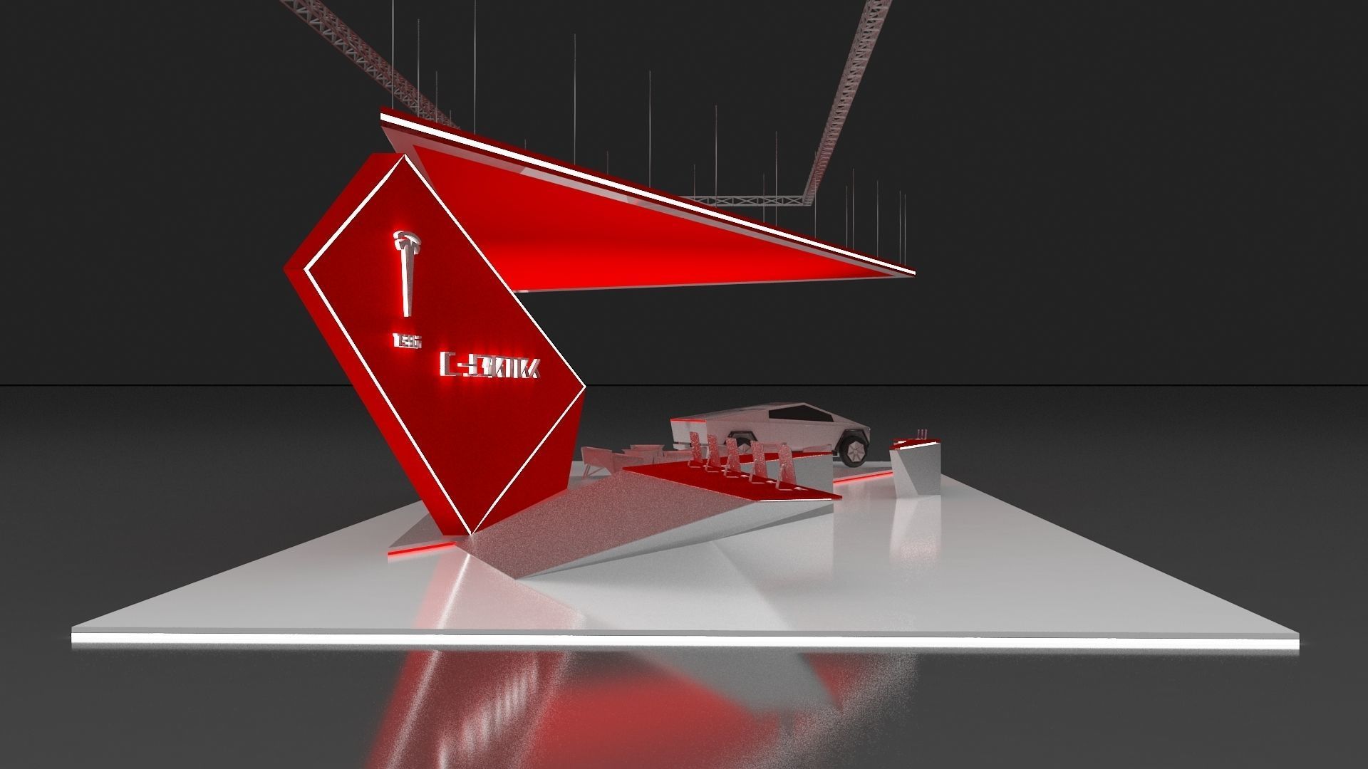 3D MODEL EXHIBITION STAND 3D model rigged | CGTrader