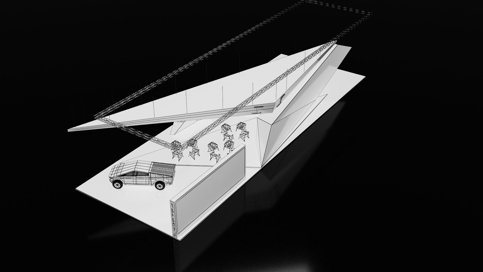 3D MODEL EXHIBITION STAND 3D model rigged | CGTrader