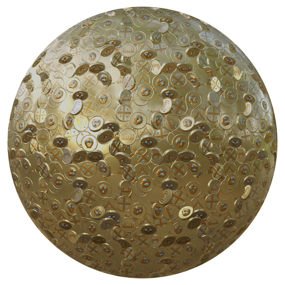 Handpaint gold coins seamless texture Texture | CGTrader