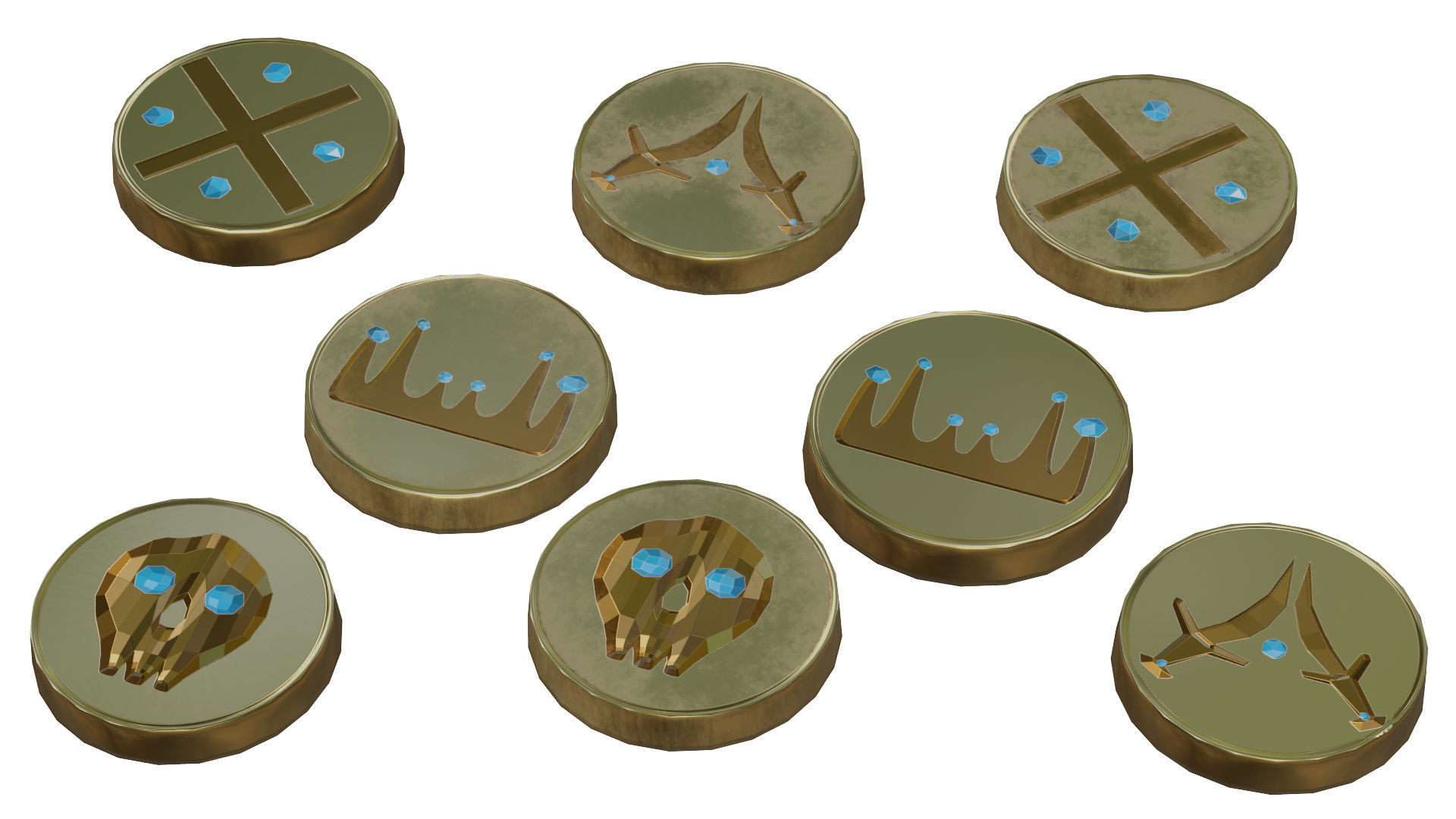 Handpaint gold coins seamless texture Texture | CGTrader