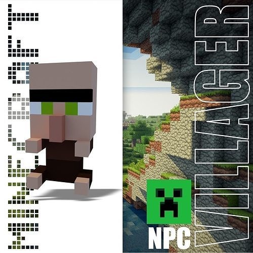 Minecraft Villager NPC 3D model | CGTrader