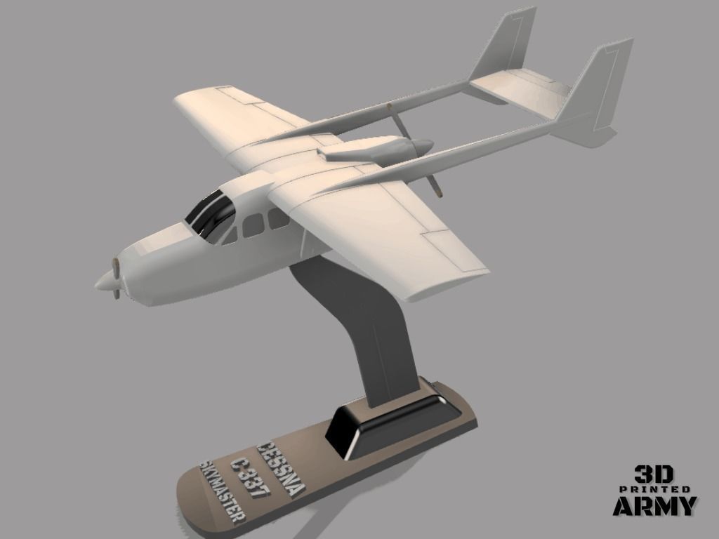 Cessna 337 Skymaster -3D printed scale model - STL files 3D model 3D ...