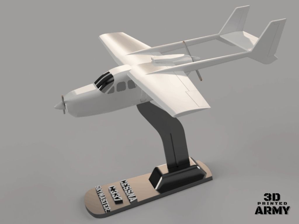 Cessna 337 Skymaster -3D printed scale model - STL files 3D model 3D ...