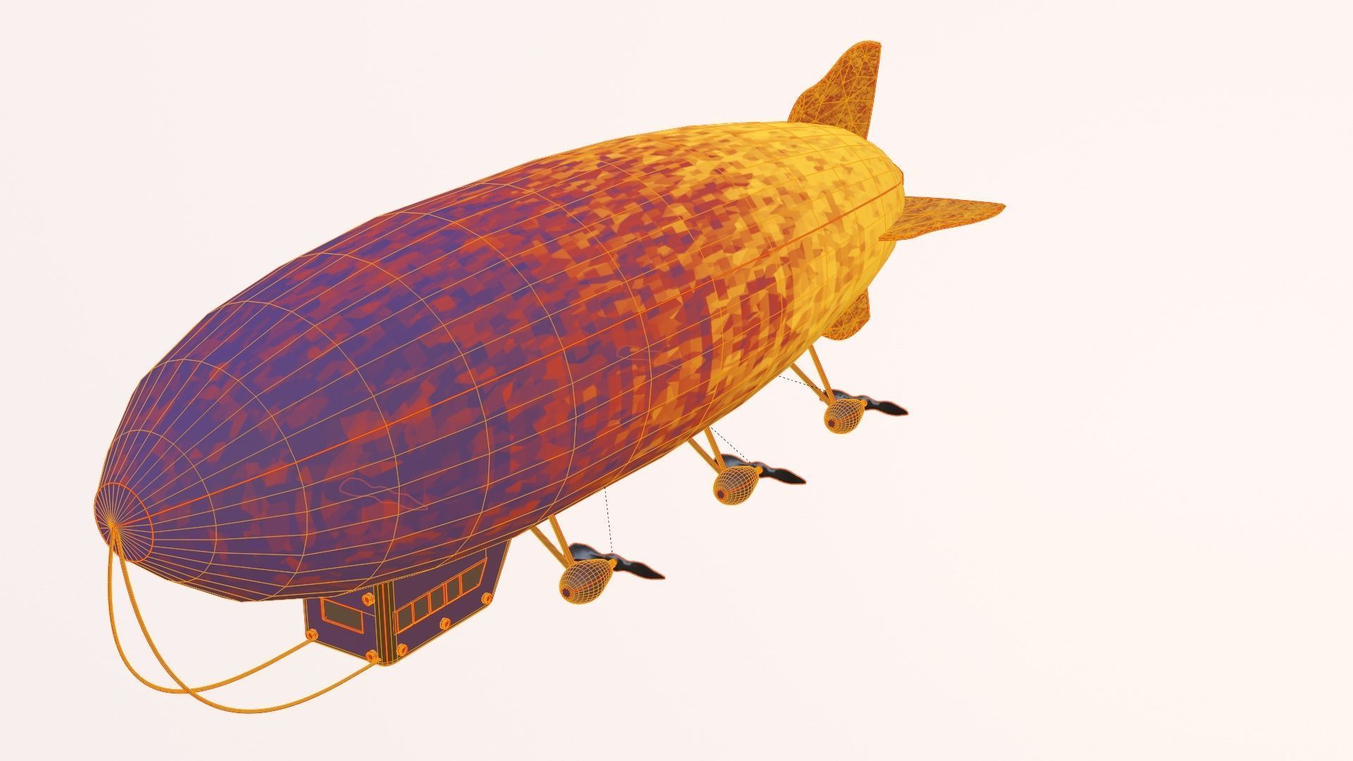 3D model Airship PBR low poly animated VR / AR / low-poly | CGTrader