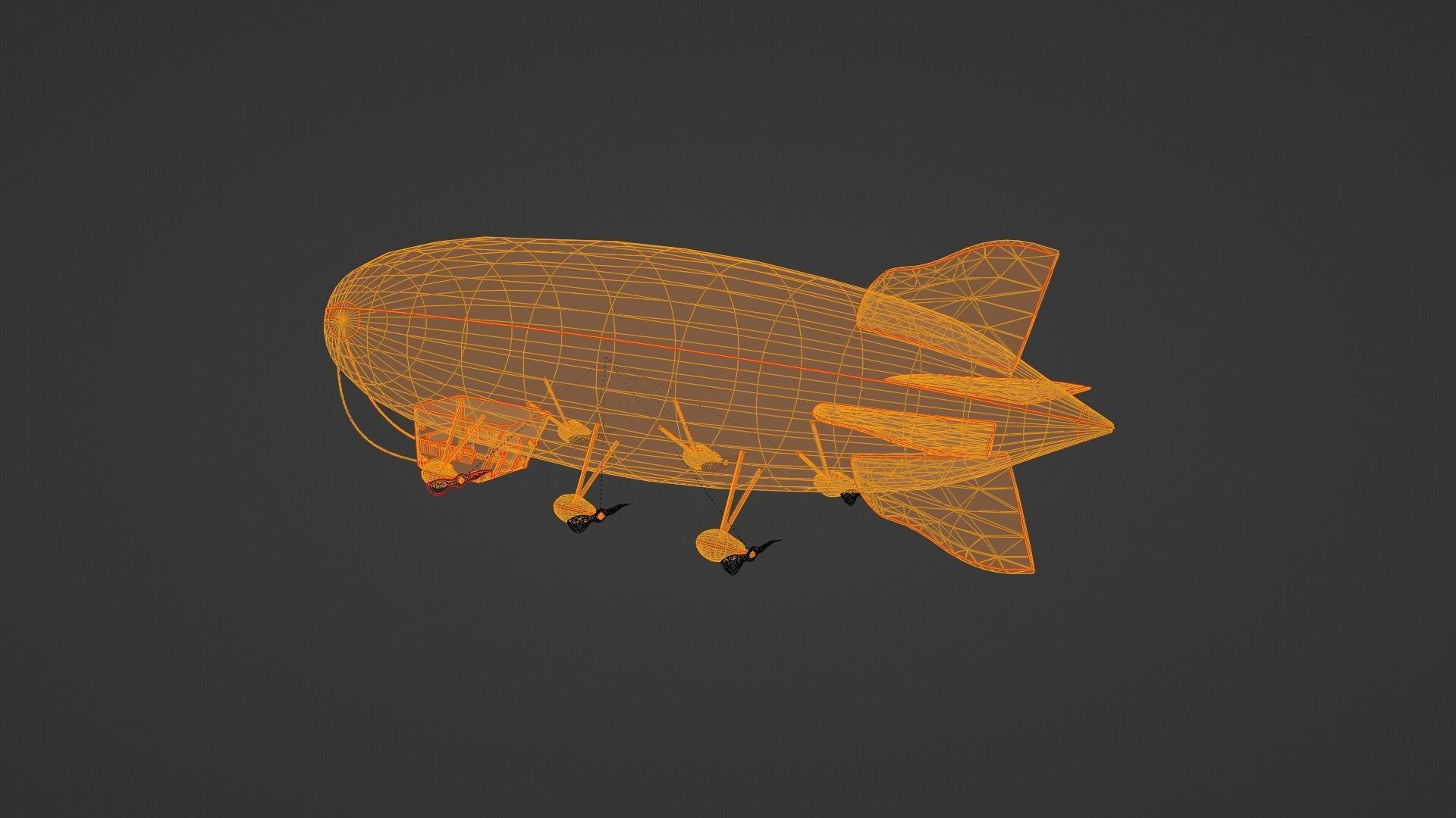 3D model Airship PBR low poly animated VR / AR / low-poly | CGTrader