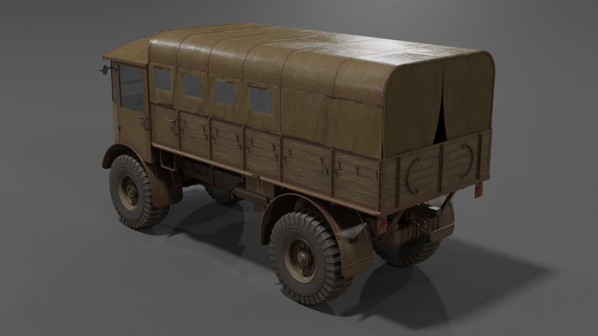 3D model AEC Matador Medium Artillery Tractor VR / AR / low-poly | CGTrader