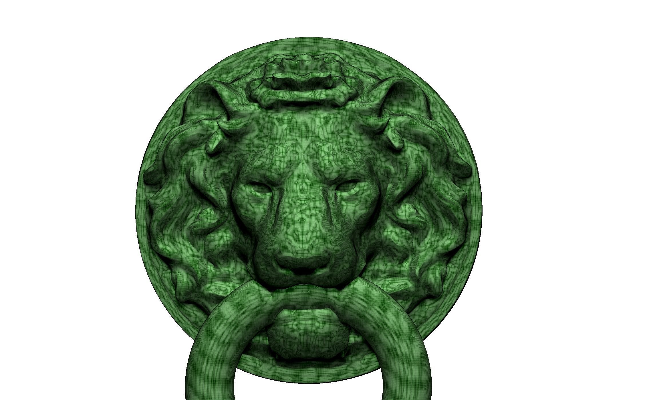 Animal head Lion Door Decoration 3D model 3D printable | CGTrader