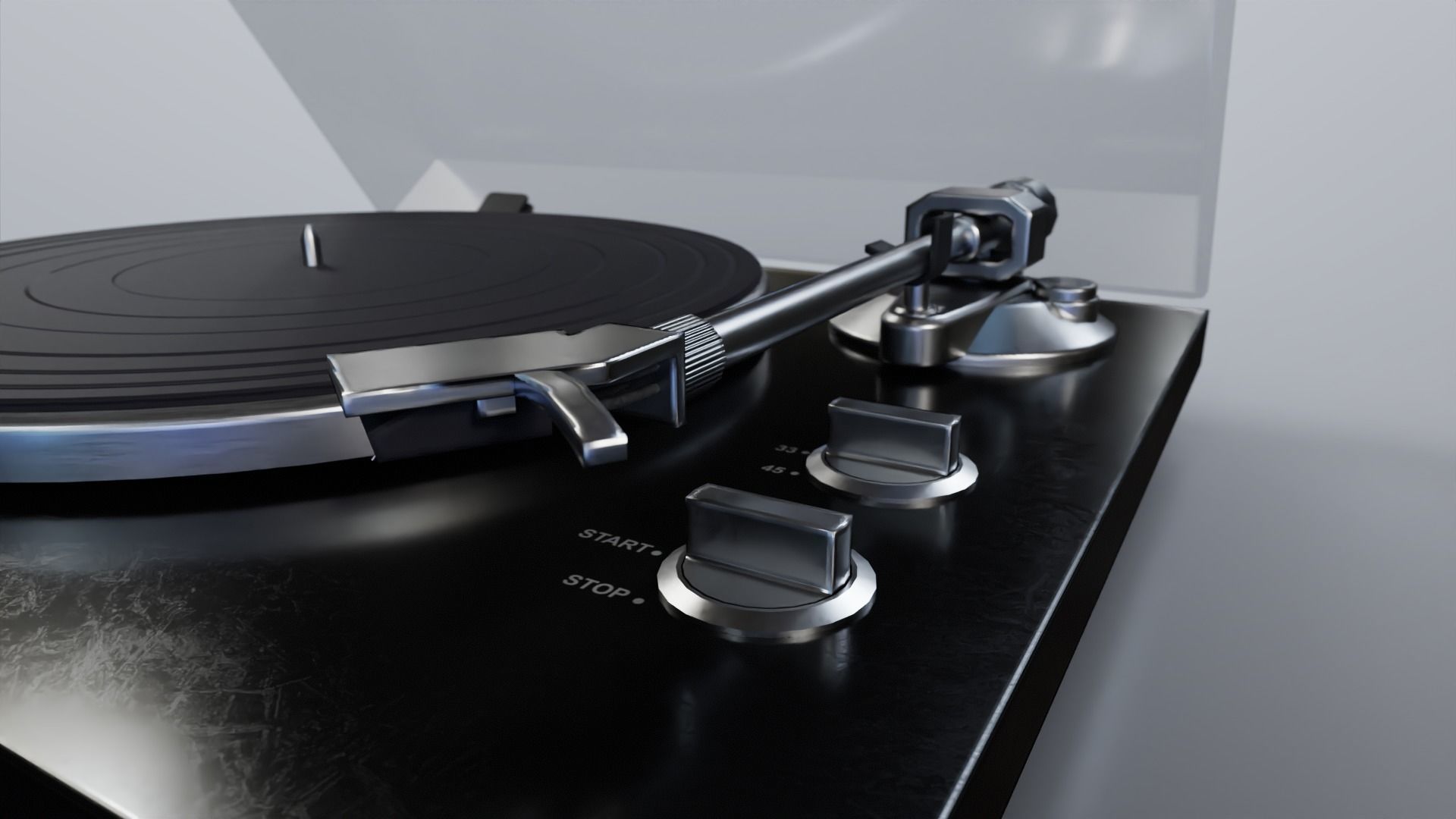 3D model Modern Vinyl Player - 4k PBR Game Ready Model VR / AR / low ...