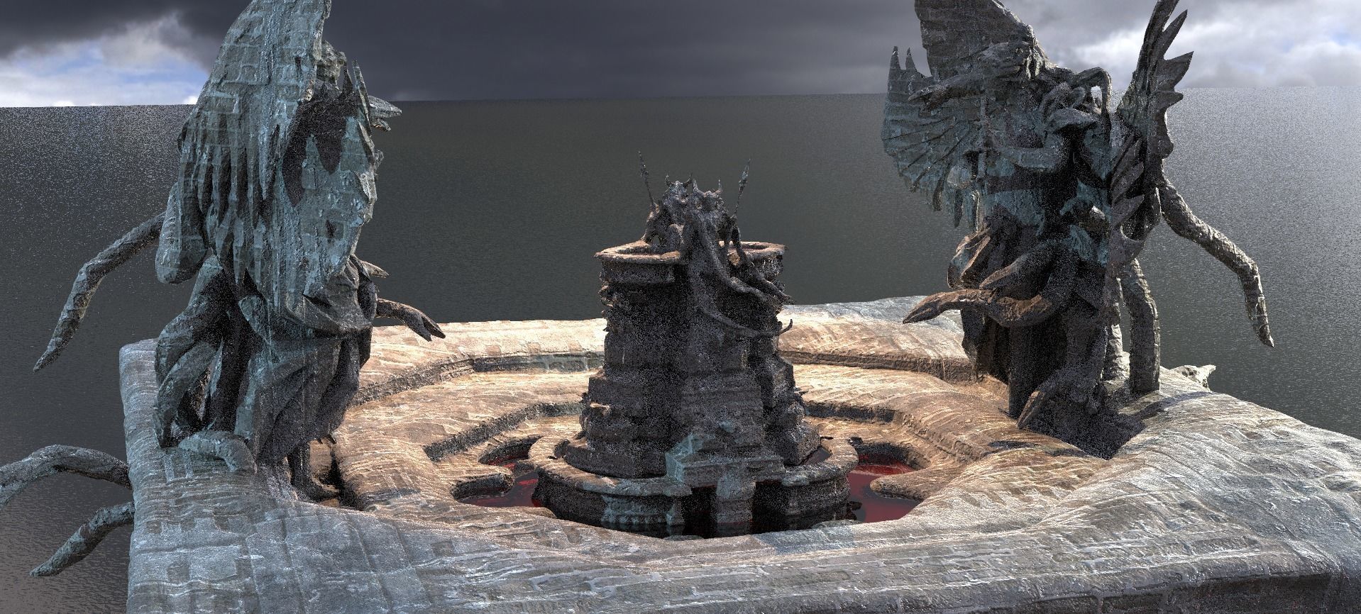 Fallen Angel Blood Font Dark 2 3D model | CGTrader