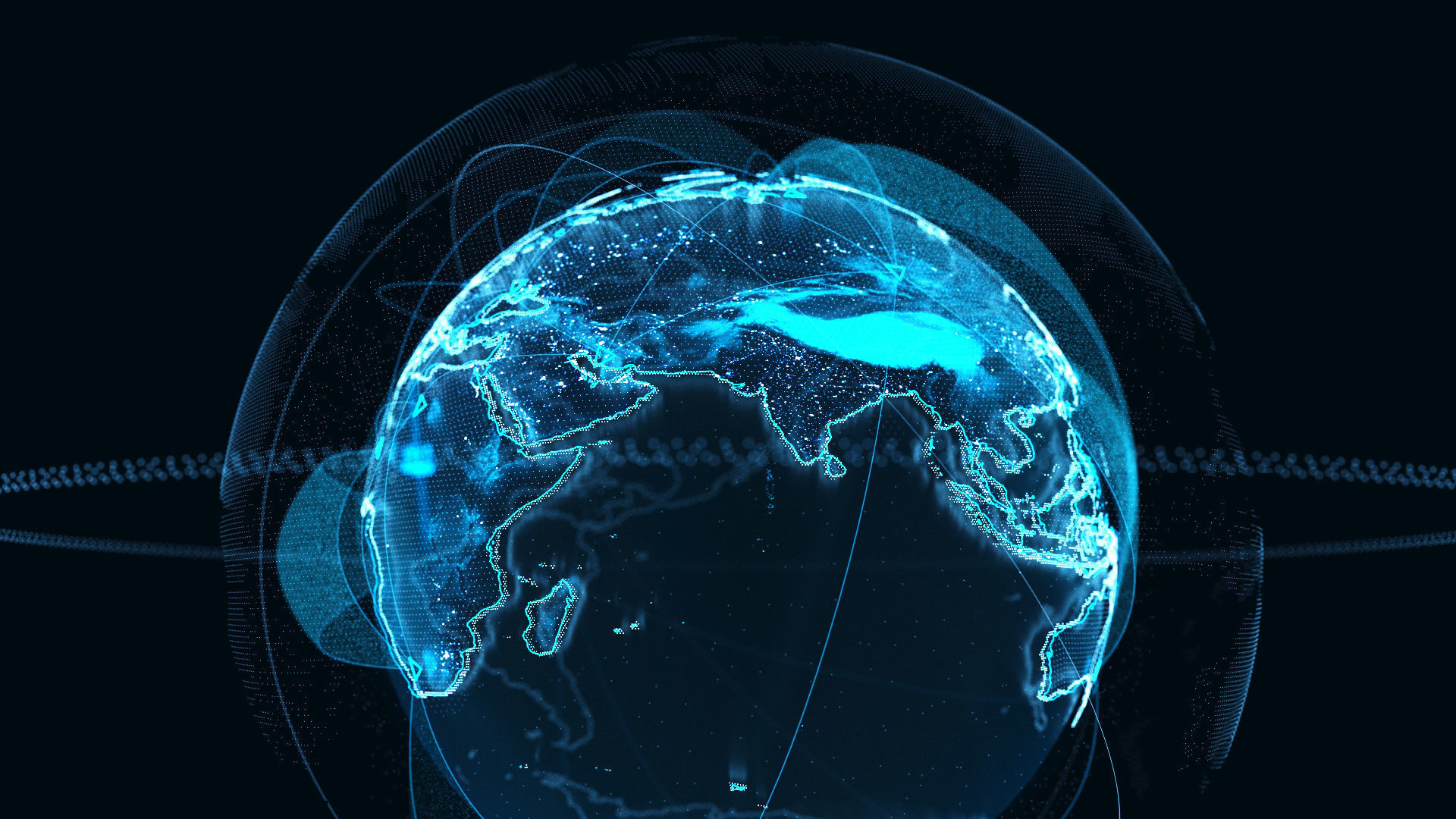 Animated Hologram Planet Earth v4 3D model animated rigged | CGTrader