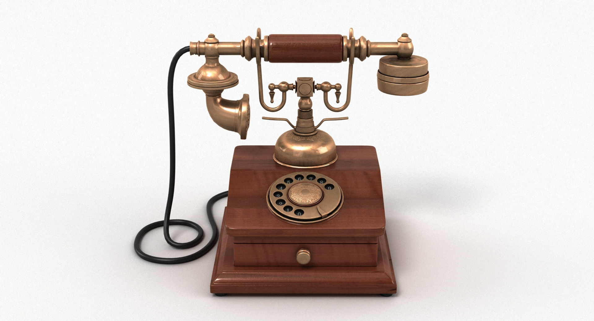 Classic Rotary Telephone 02 3D model | CGTrader
