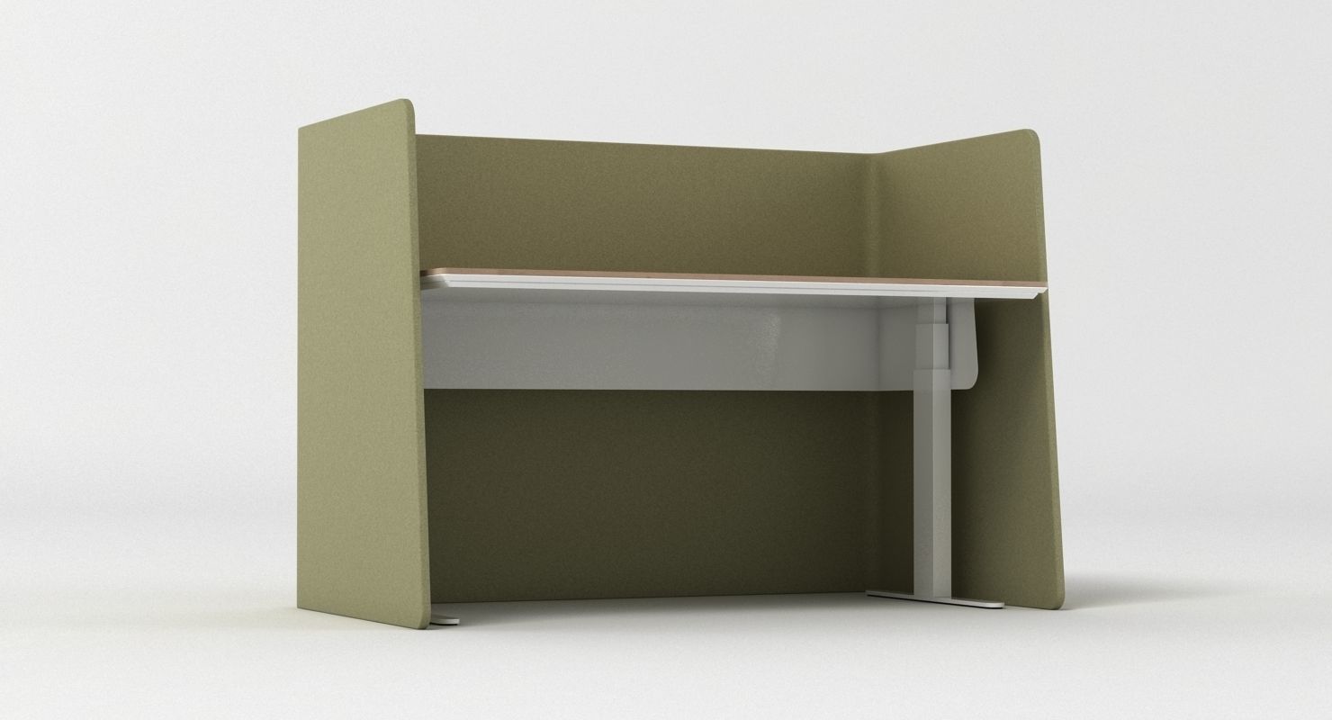 3D model Office Desk in Cubicle VR / AR / low-poly | CGTrader