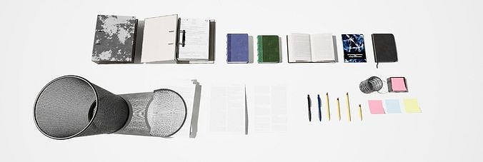3D model Office Essentials Pack VR / AR / low-poly | CGTrader