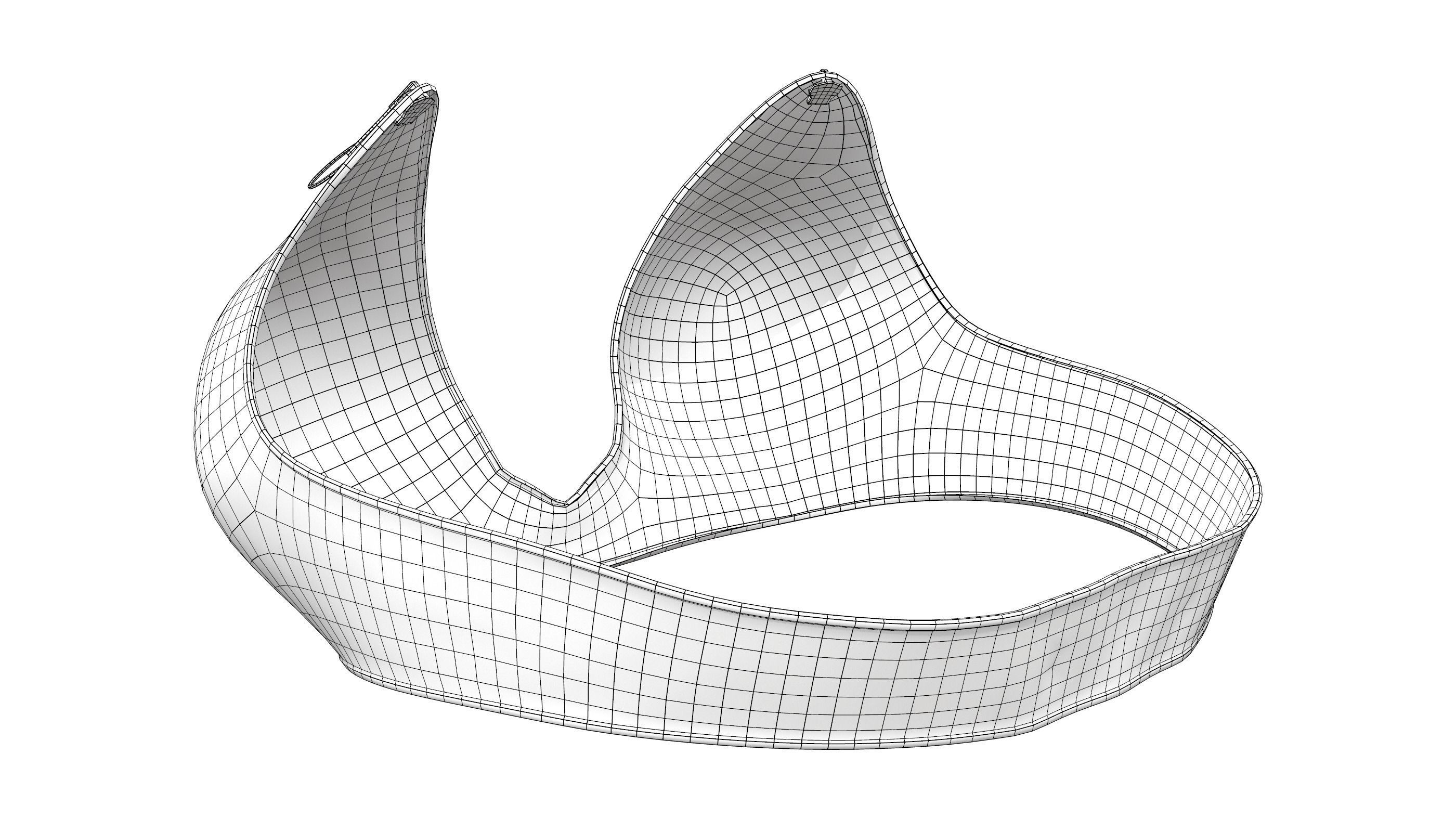 3D model Shiny Black Leather Bralet Top VR / AR / low-poly | CGTrader